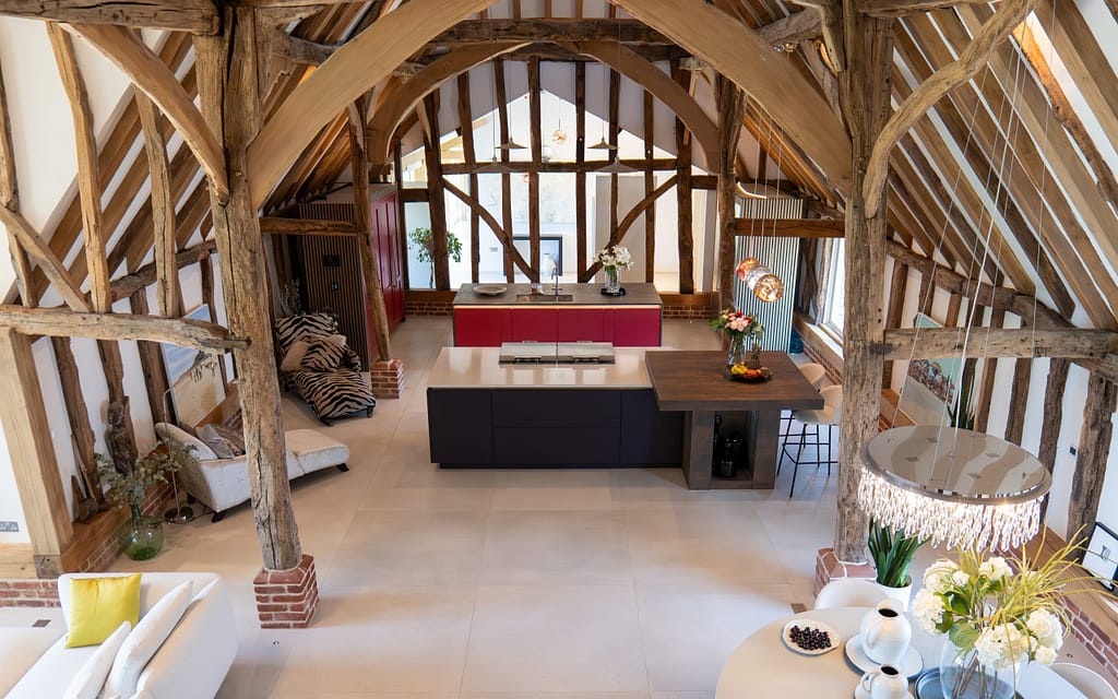 16th-Century Barn Transformed with Bold Modern Elegance